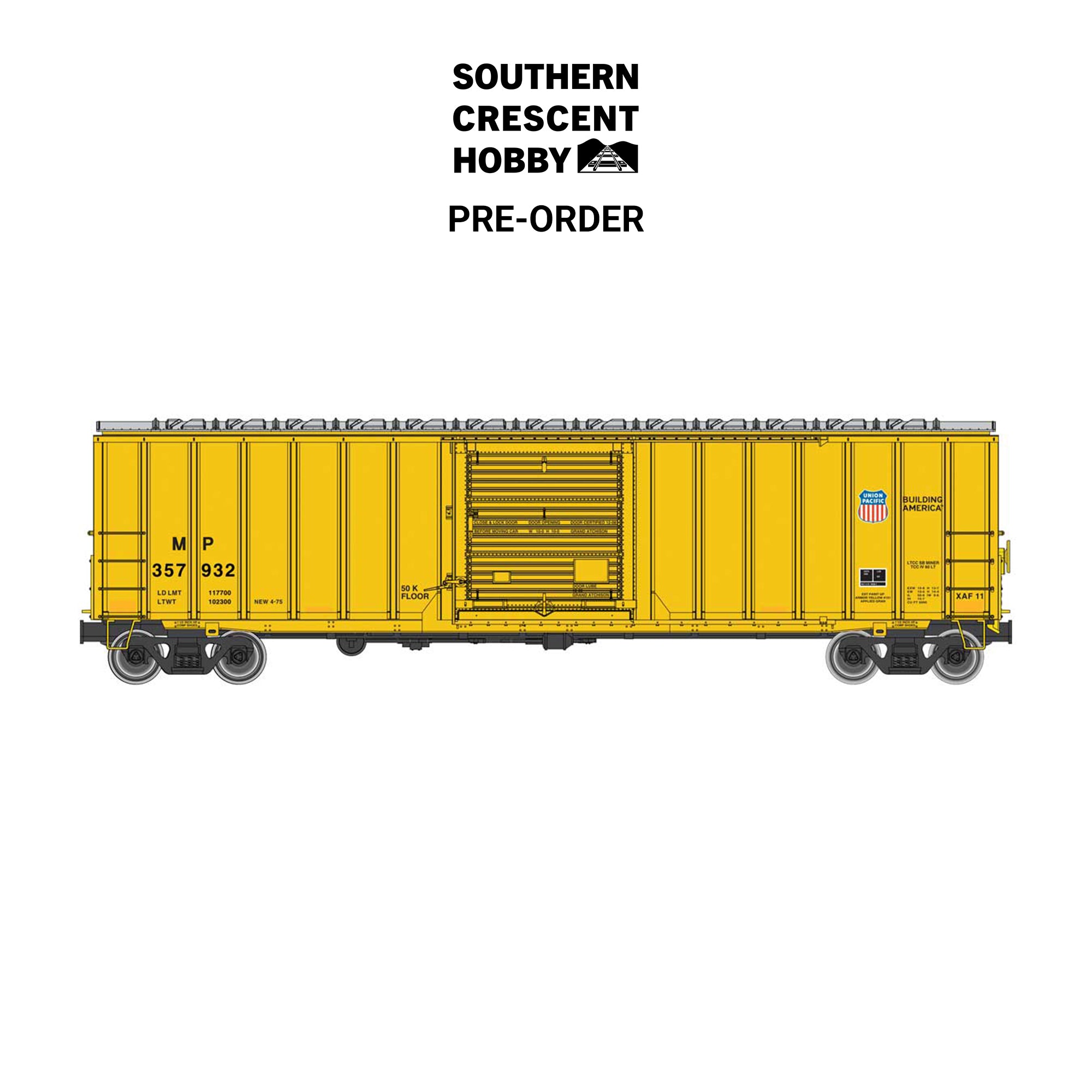 [PREORDER] Walthers Mainline 910-3801 HO 50' Rocket Train Buffer Box C ...