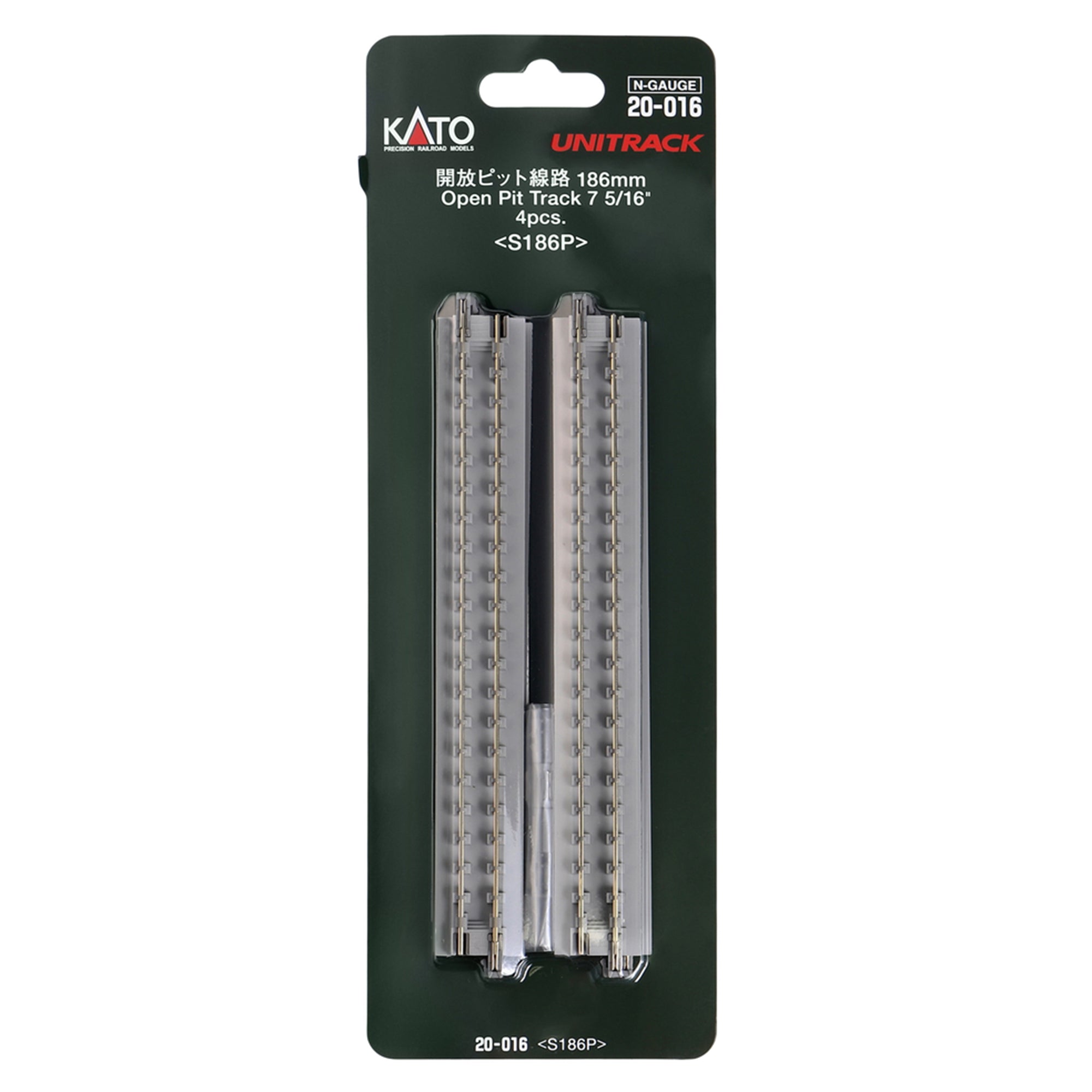 Kato 20-016 N Unitrack Open Pit Track 186mm (7-5/16") 4pc – Southern ...